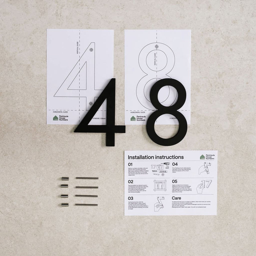 Custom numbers and letters - Peninsula House Numbers